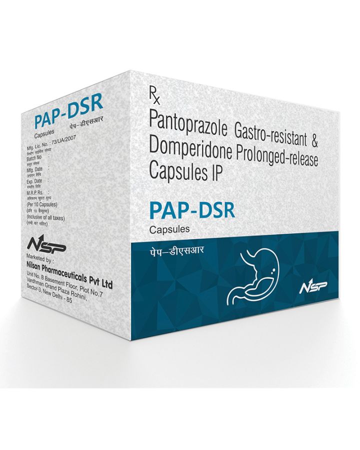 Pantoprazole 40mg & Domperidone 30mg – Nilsan Pharmaceuticals Pvt. Ltd.