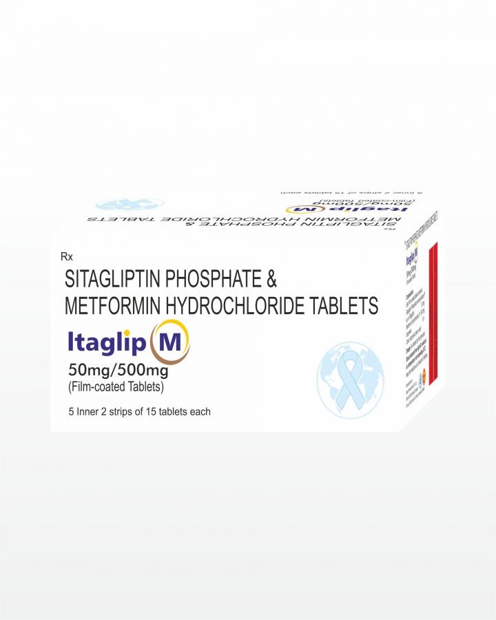 Sitagliptin Phosphate 50mg + Metformin Hydrochloride 500mg tab – Nilsan ...