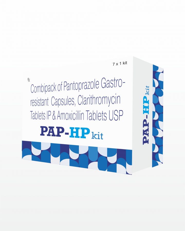 Combipack of Pantoprazole Cap., Clarithromycin Tab. & Amoxicillin Tab ...
