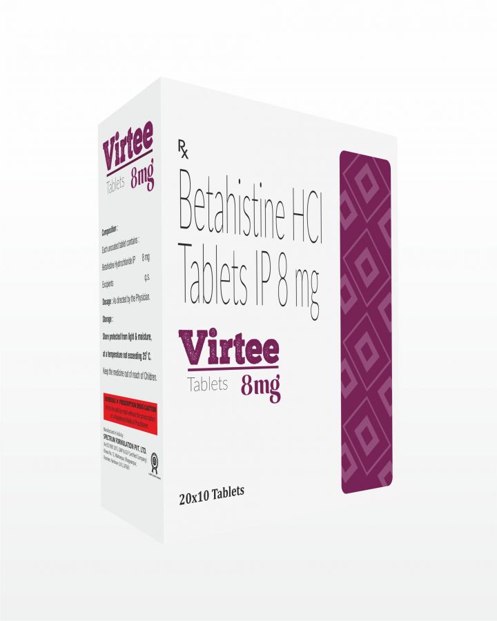Betahistine HCI Tablets IP 8mg – Nilsan Pharmaceuticals Pvt. Ltd.